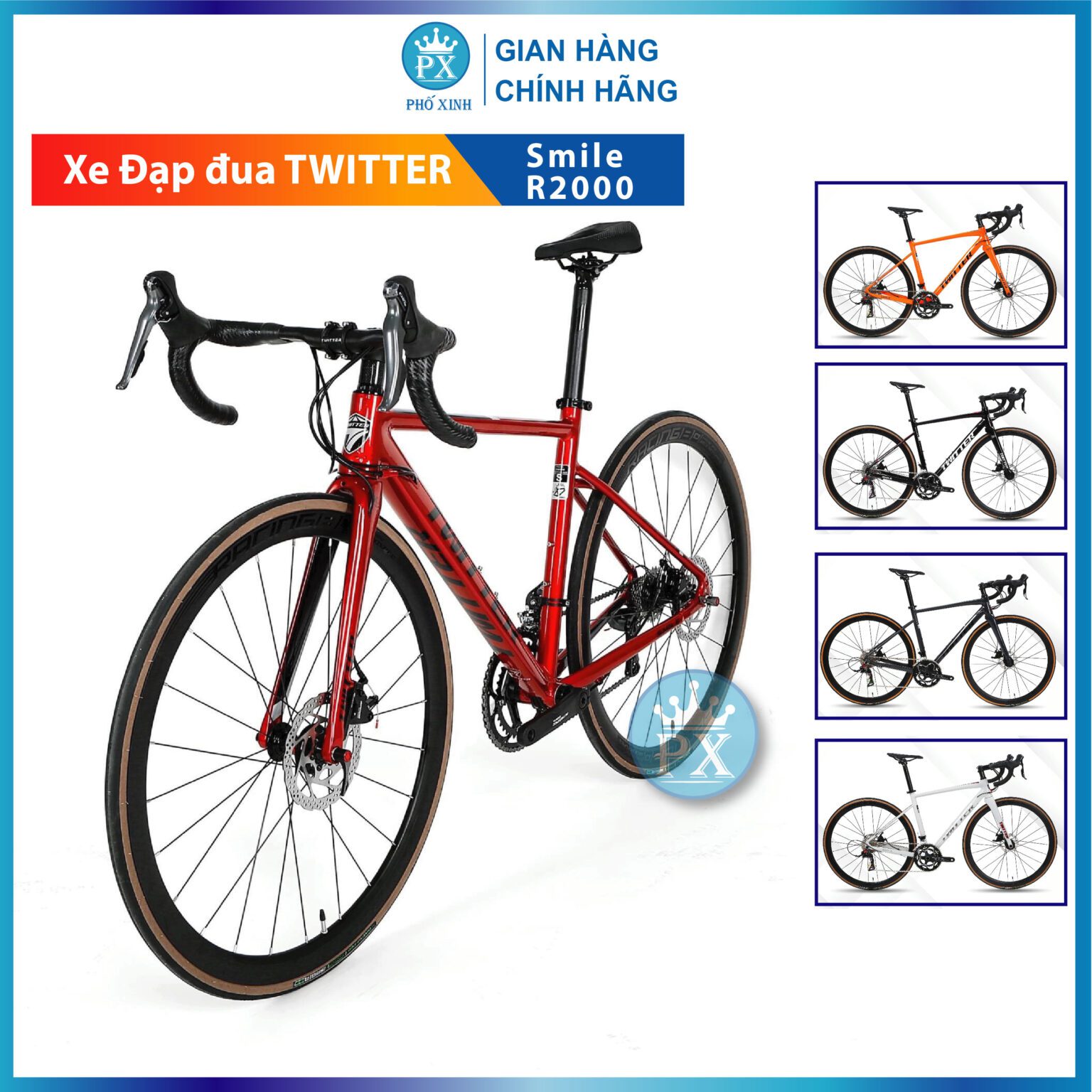 Xe đạp đua đường trường Twitter SMILE – Shimano R2000 thắng đĩa - pit ...