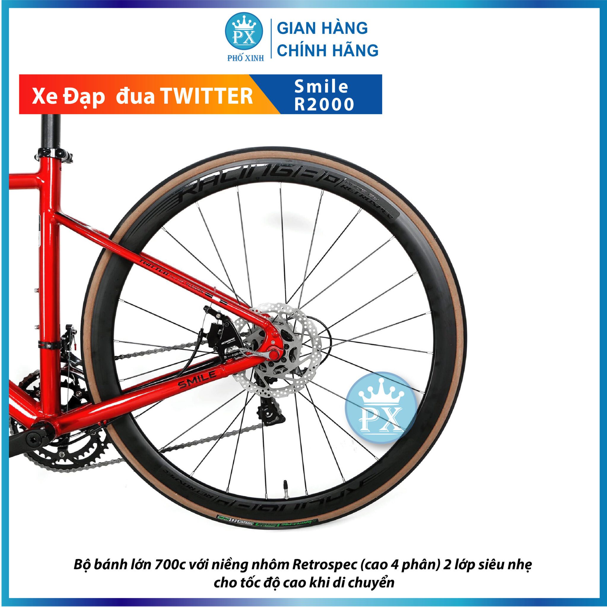 Xe đạp đua đường trường Twitter SMILE – Shimano R2000 thắng đĩa - pit ...