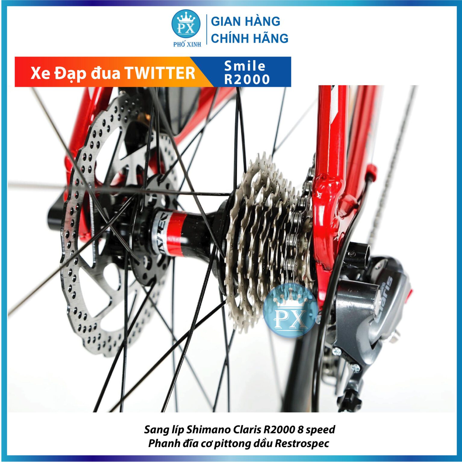 Xe đạp đua đường trường Twitter SMILE – Shimano R2000 thắng đĩa - pit ...